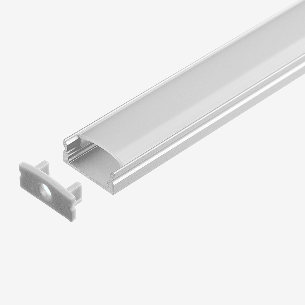 KIT Perfil Aluminio 2mt | Sobrepuesto Compacto | Luthia